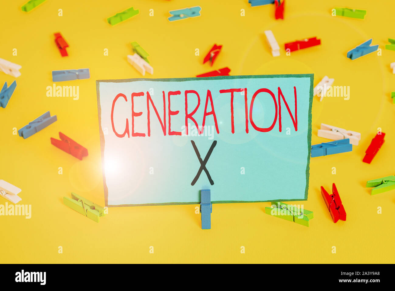 Text sign showing Generation X. Business photo showcasing the ...
