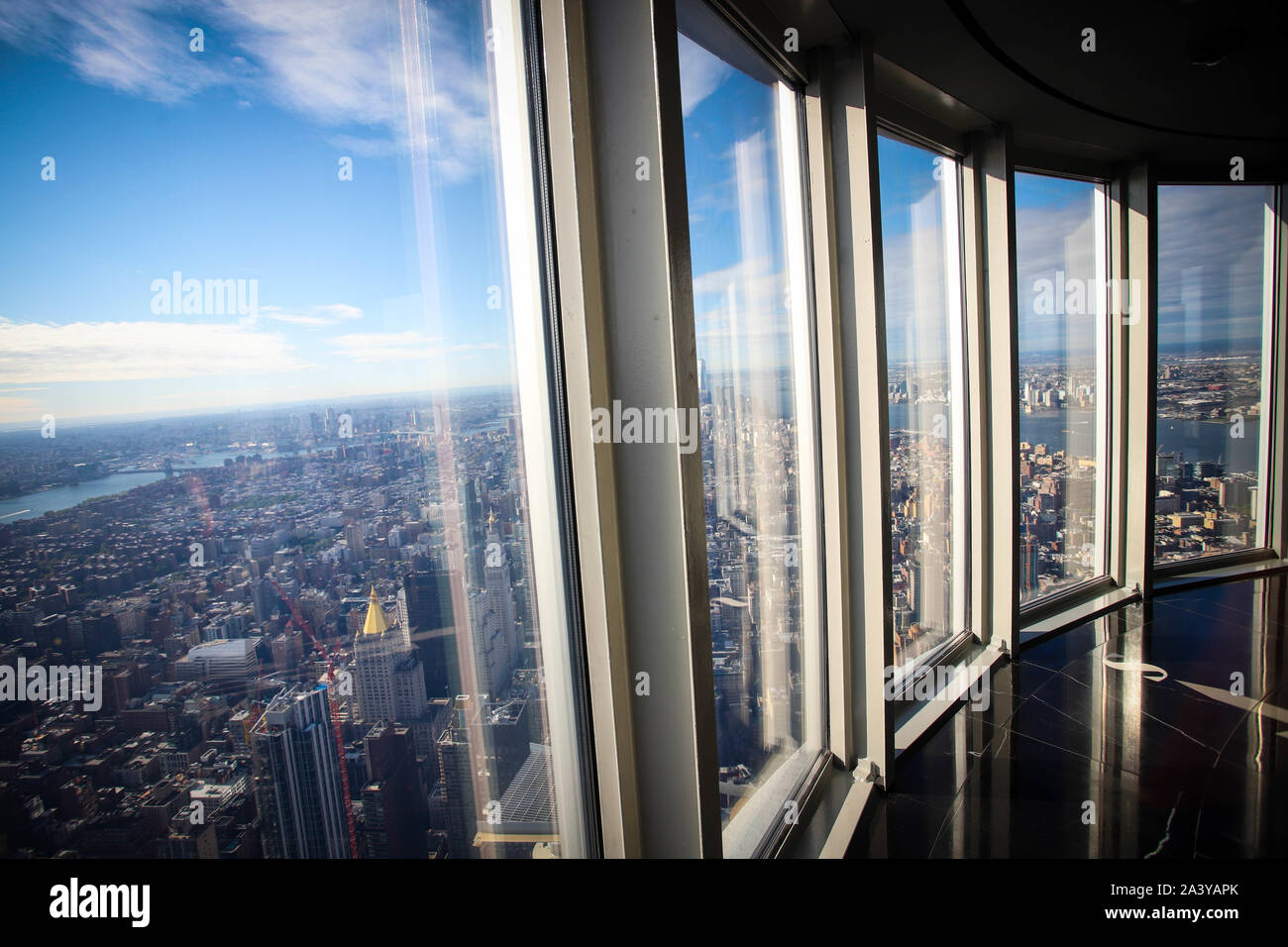 October 10, 2019: View of Manhattan from the newly renovated 102nd ...