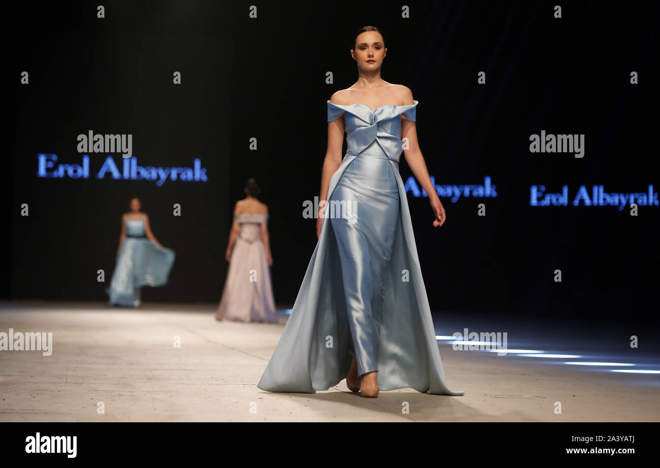 Beirut, Lebanon. 10th Oct, 2019. Models present creations by designer ...