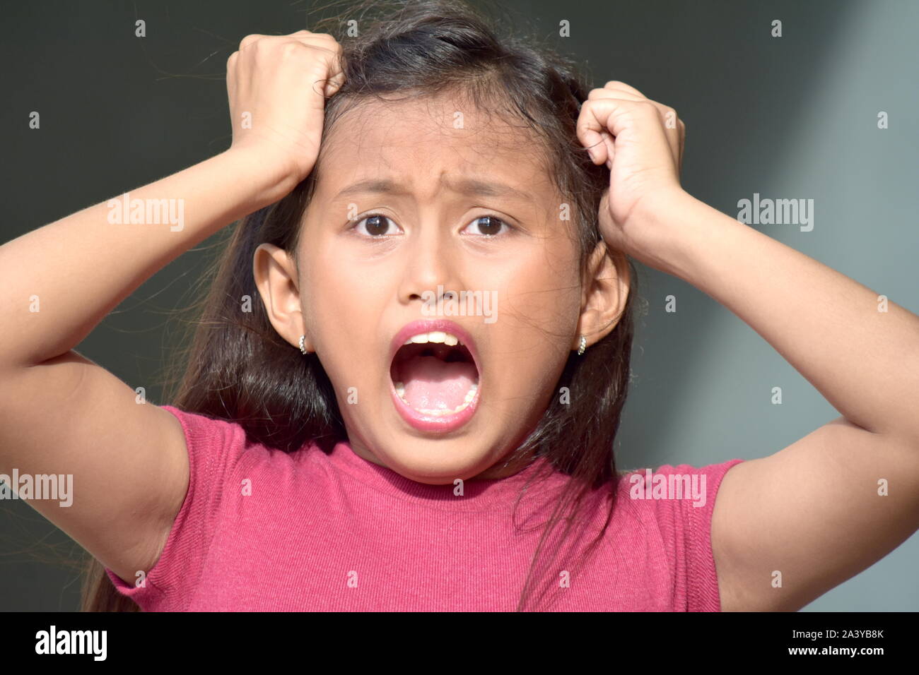 Girl And Anxiety Stock Photo - Alamy