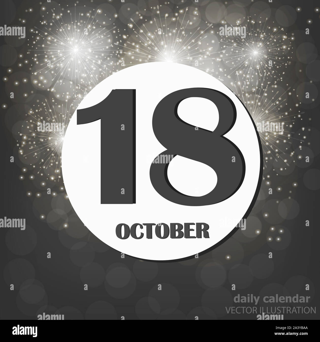 October 18 icon. For planning important day. Banner for holidays and ...