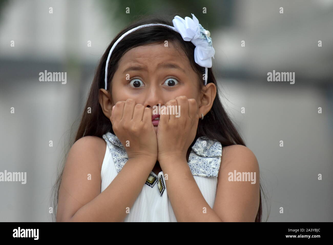 Preteen girl afraid hi-res stock photography and images - Alamy