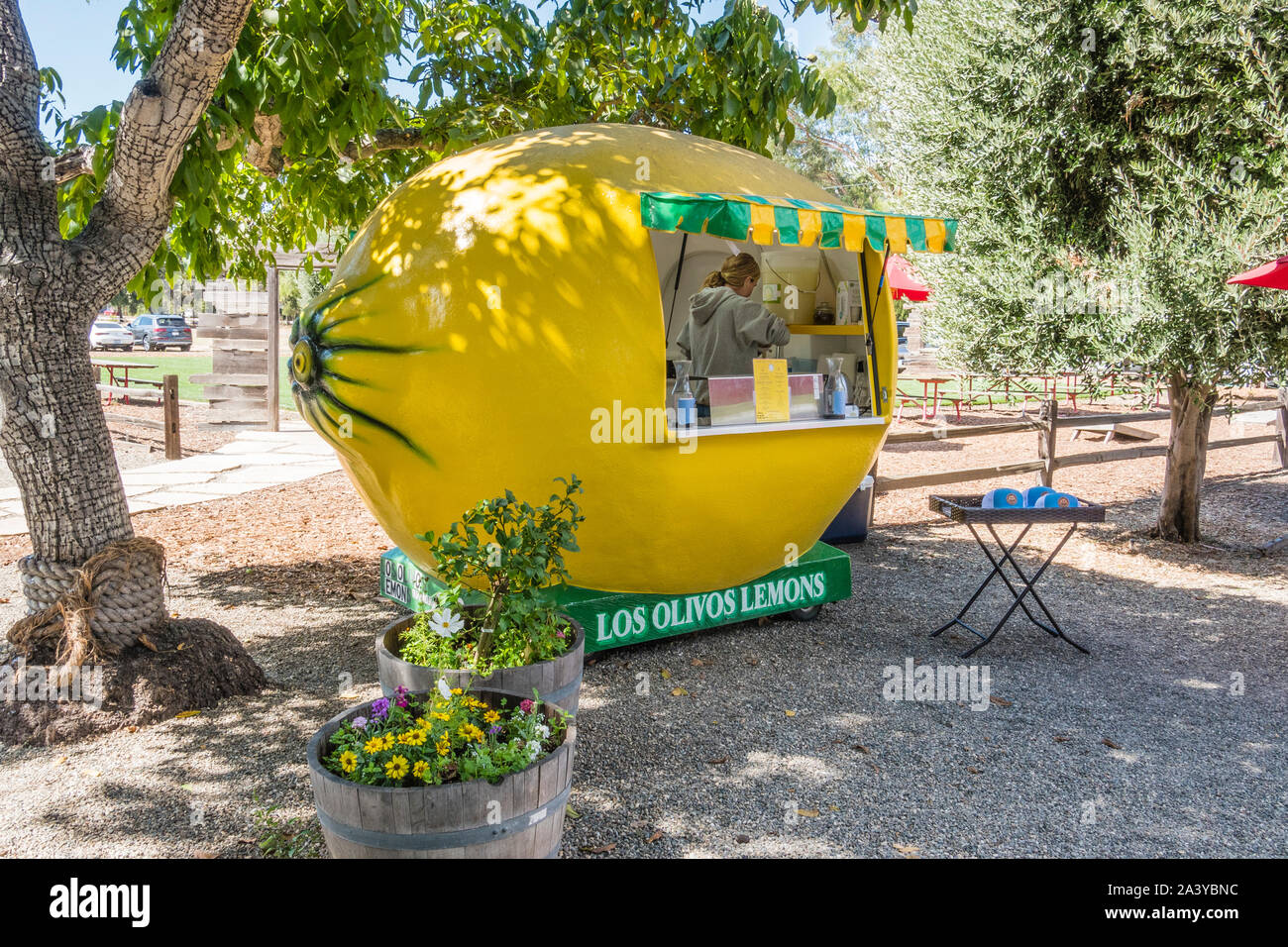 Lemon shaped lemonade stand hi-res stock photography and images - Alamy