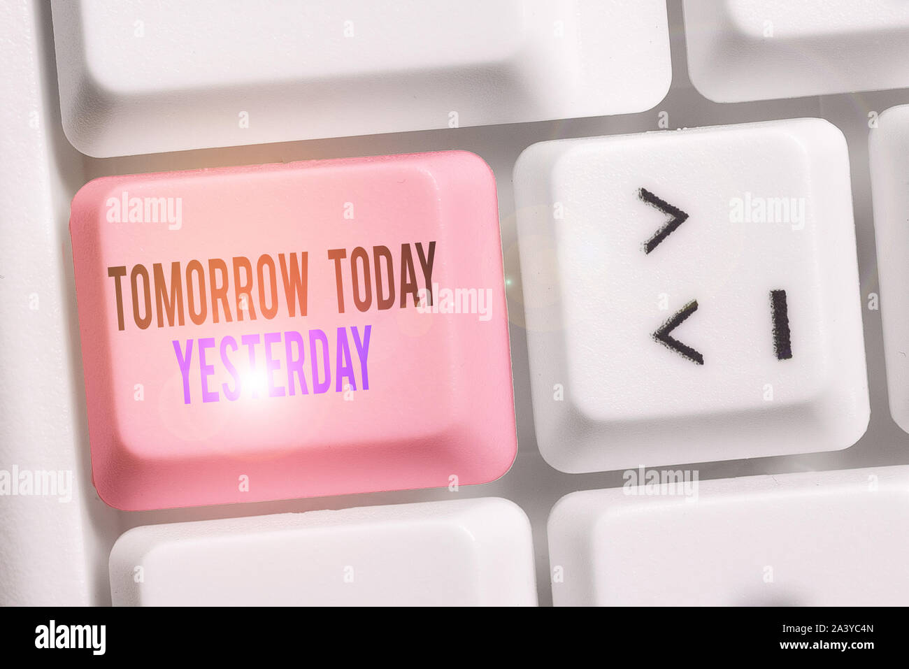 Writing note showing Tomorrow Today Yesterday. Business concept for ...