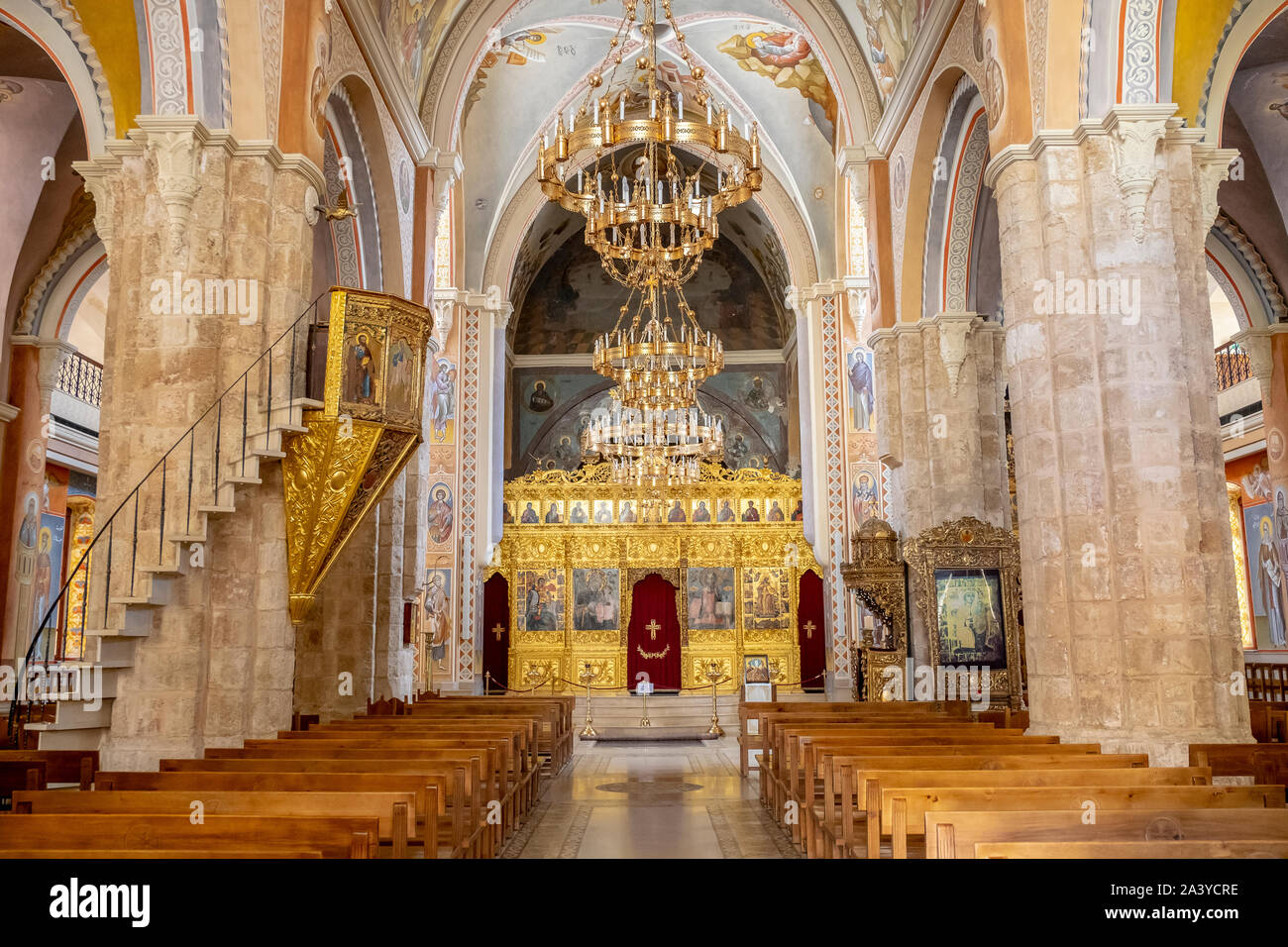 Saint George Greek Orthodox Cathedral, Downtown, Beirut, Lebanon Stock ...