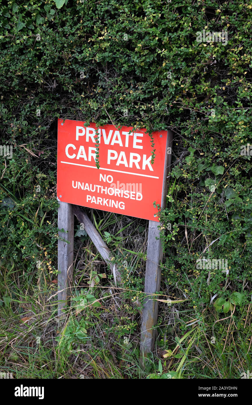 October 2019 - Private car park sign in Portishead, UK Stock Photo - Alamy