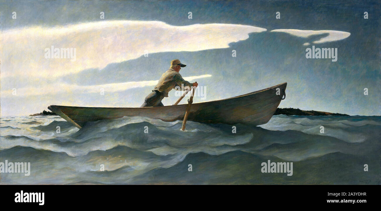 NC Wyeth The Lobsterman The Doryman Stock Photo - Alamy