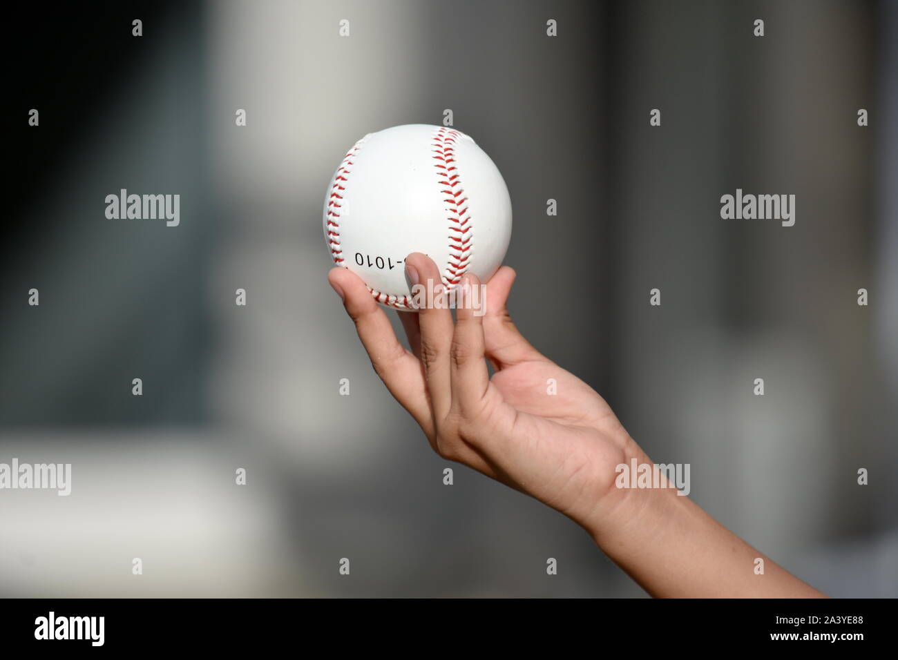 Child Hand Holding Baseball Stock Photo - Alamy