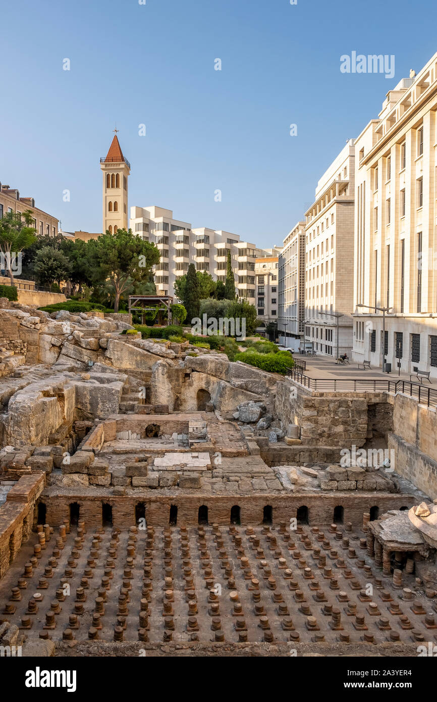 Roman baths, Downtown, Beirut, Lebanon Stock Photo - Alamy