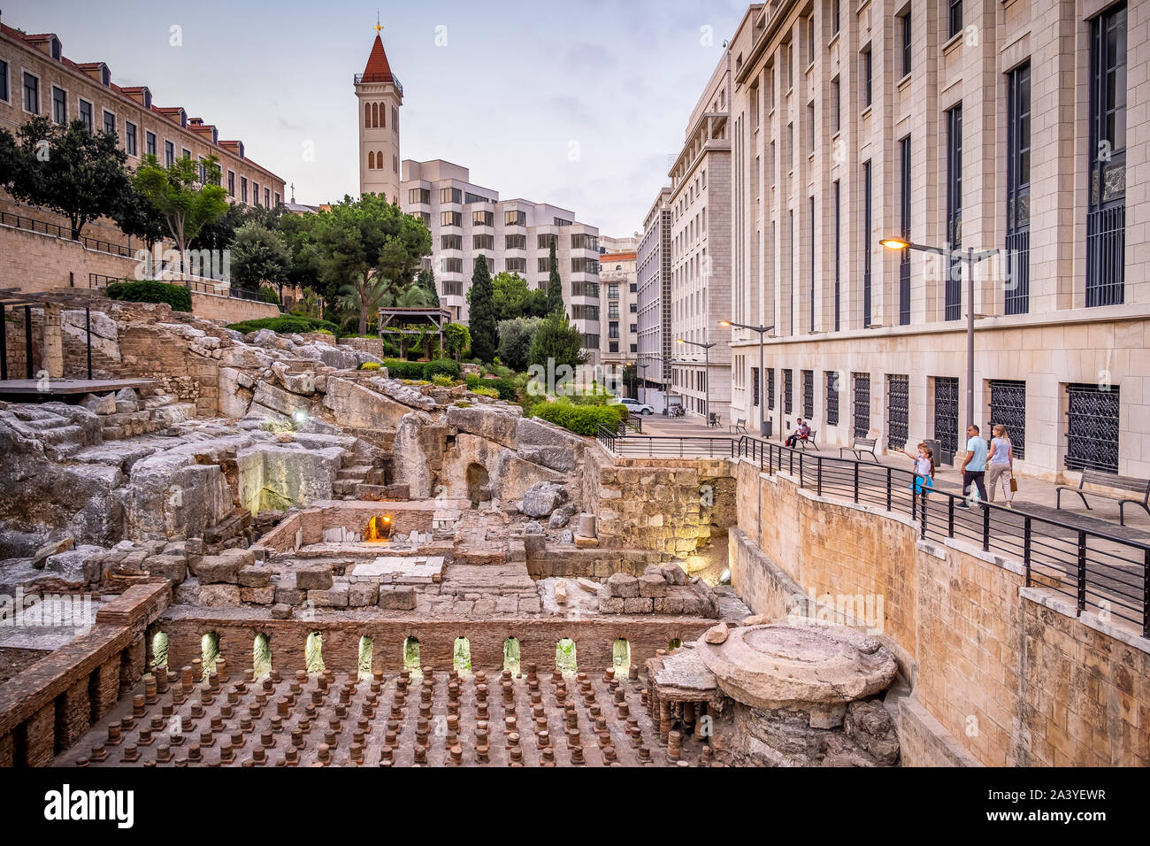 Roman baths, Downtown, Beirut, Lebanon Stock Photo - Alamy