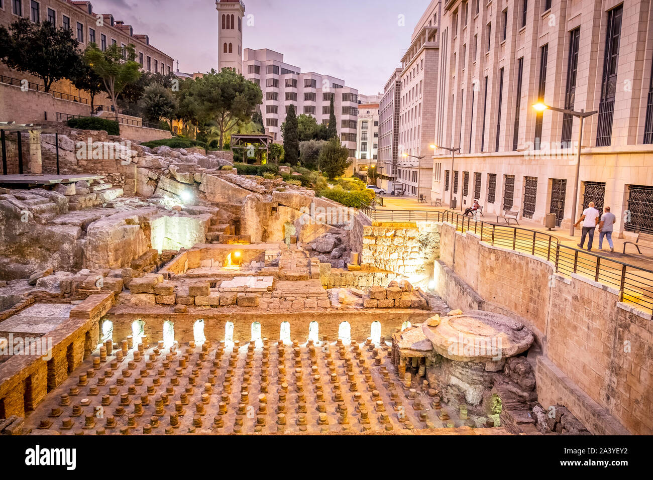 Roman baths, Downtown, Beirut, Lebanon Stock Photo - Alamy