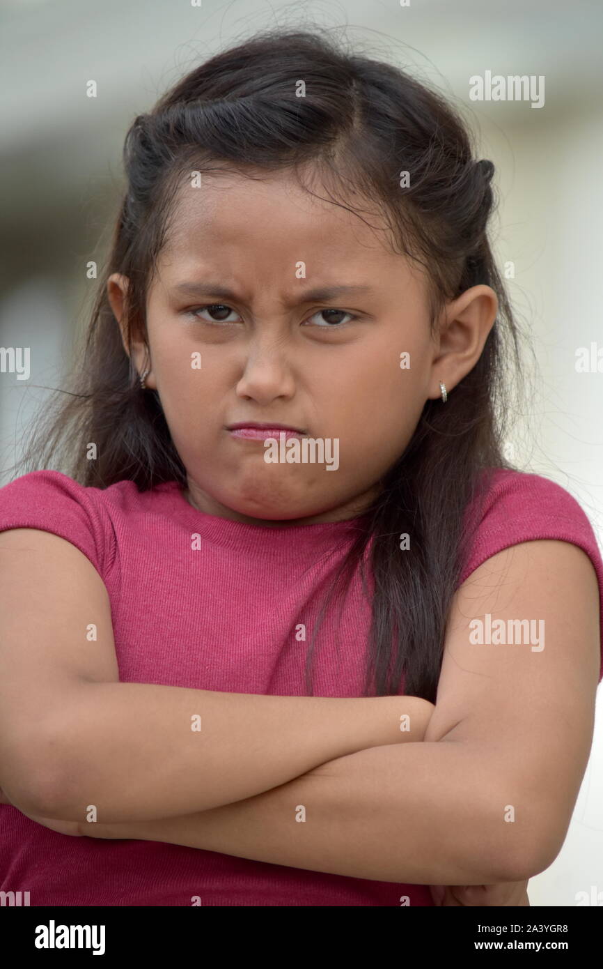 Stubborn Girl Youth Stock Photo - Alamy
