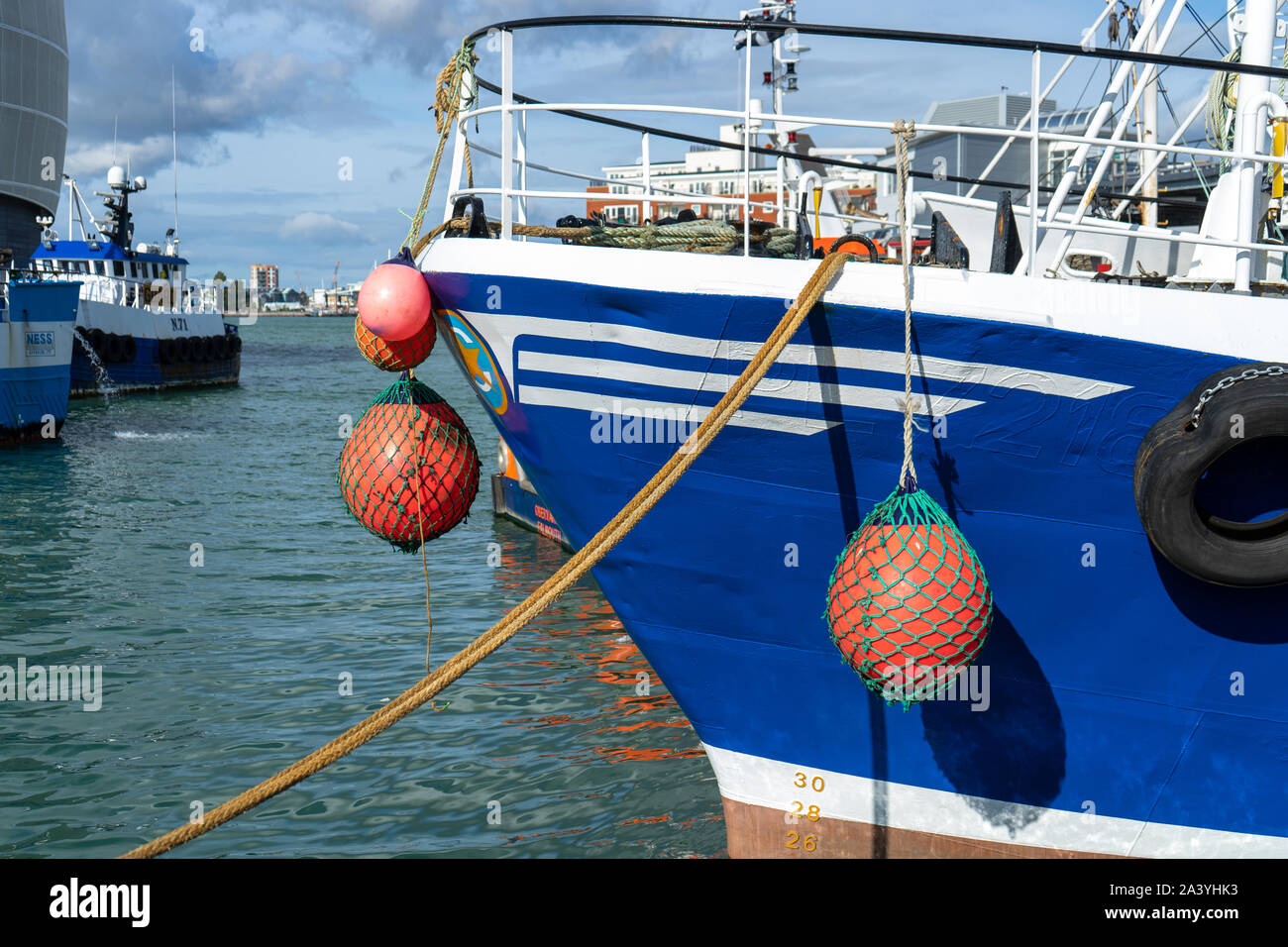 Tied up trawlers hi-res stock photography and images - Alamy