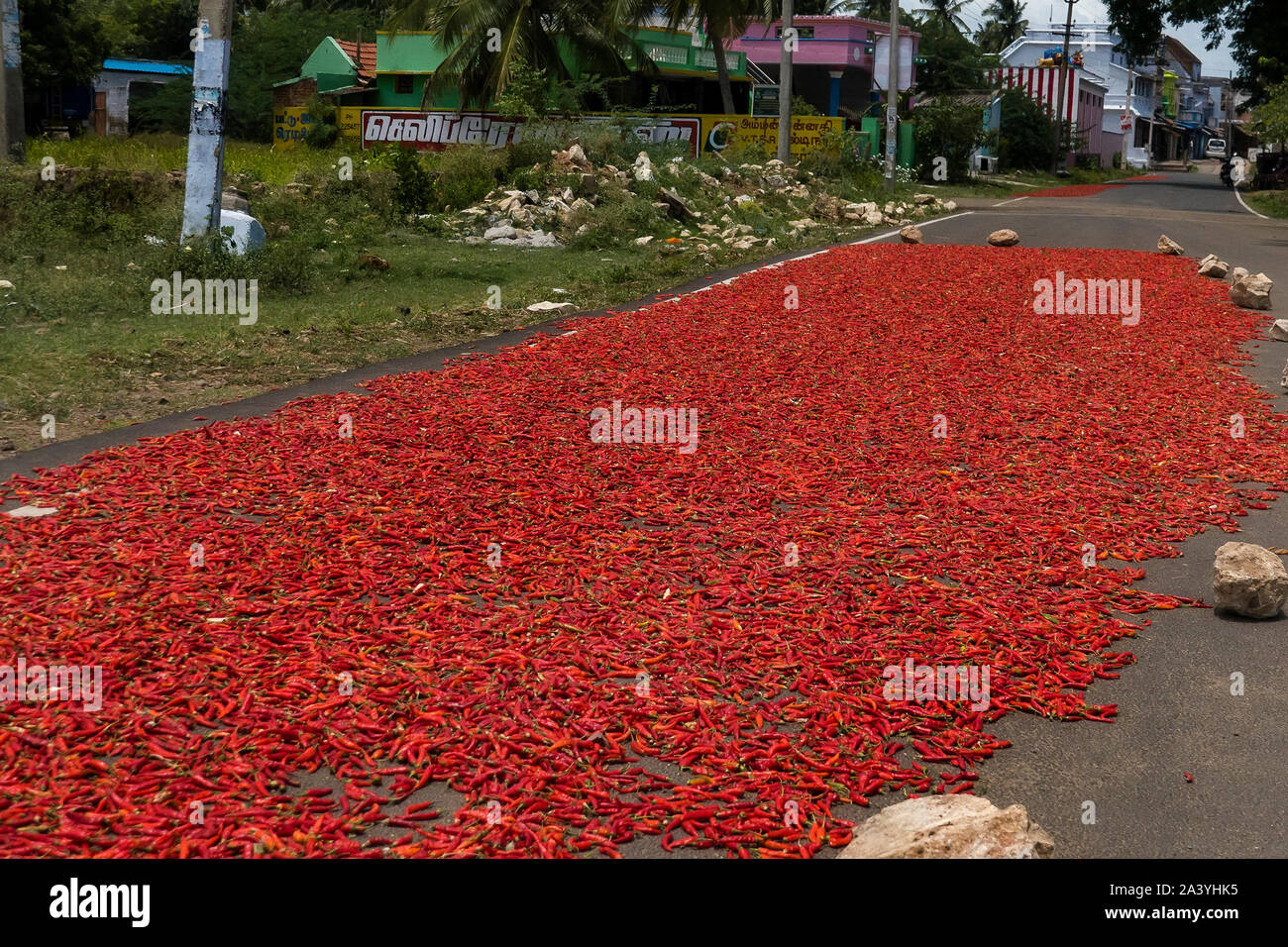 Traditional chilli drying hi-res stock photography and images - Alamy