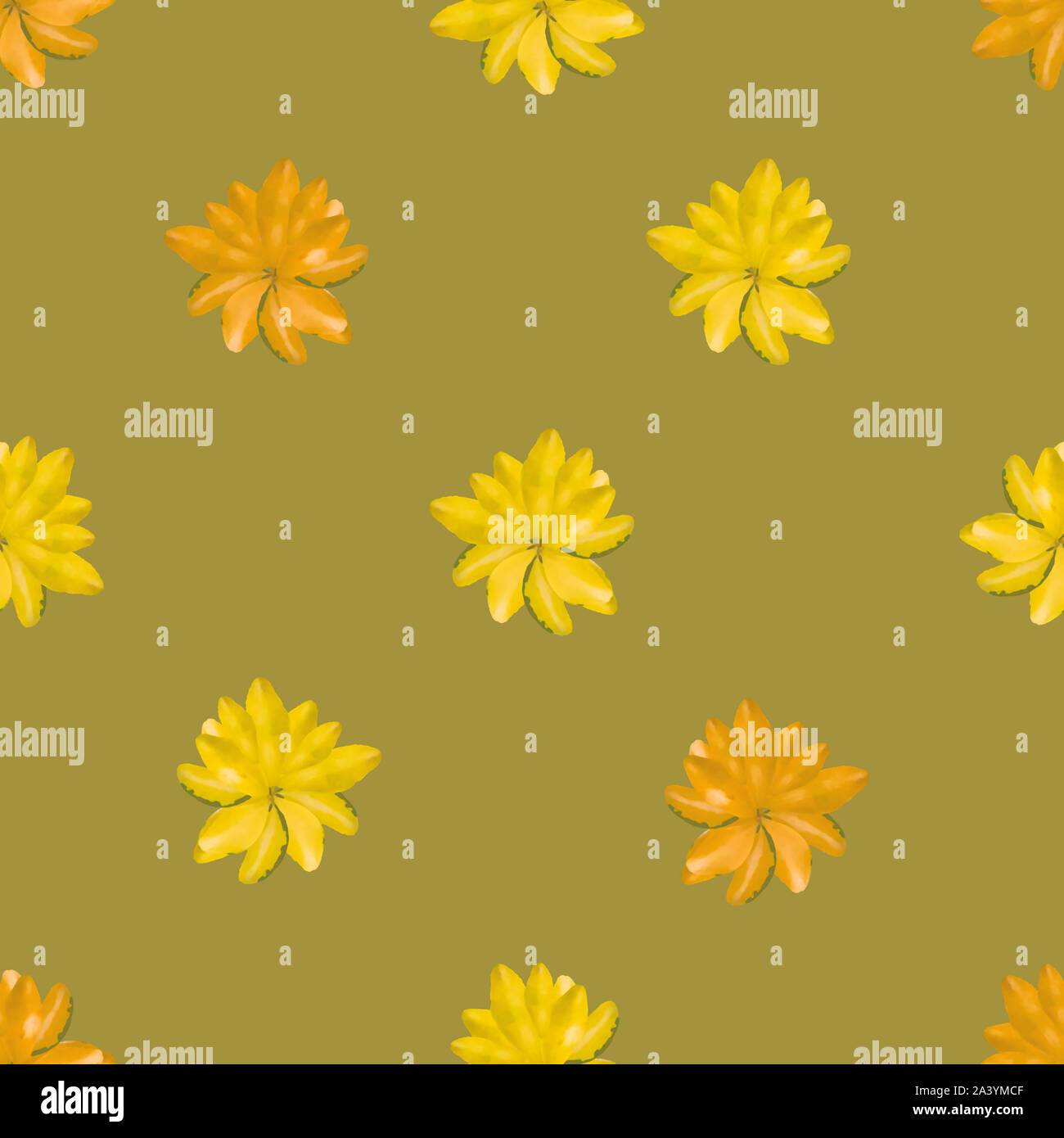 Warm colors plants motif tropical style seamless pattern design Stock ...