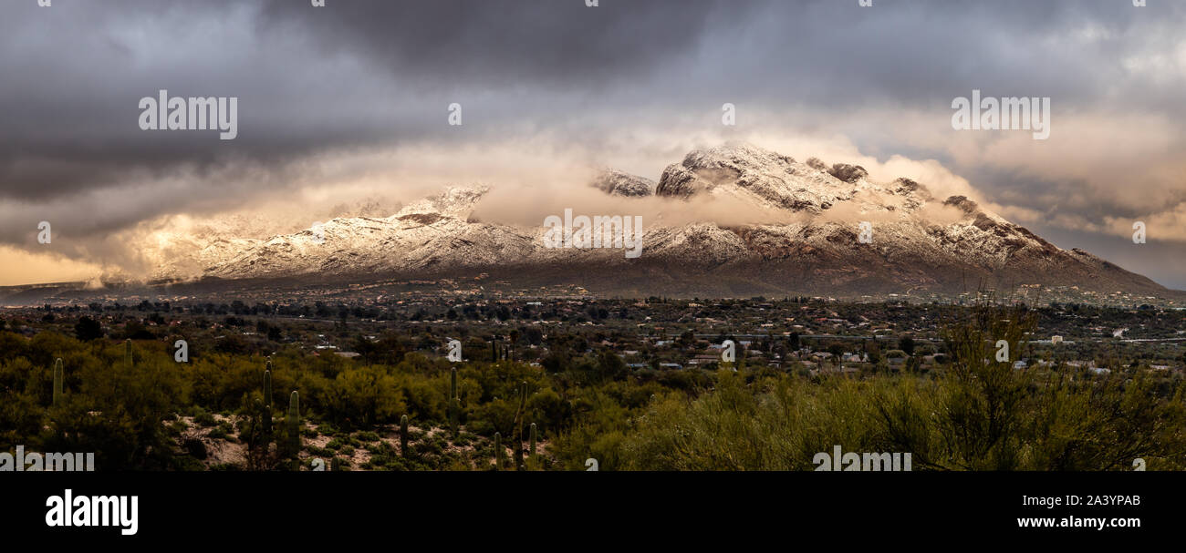 A storm clears revealing and epic desert Winter wonderland on Pusch ...