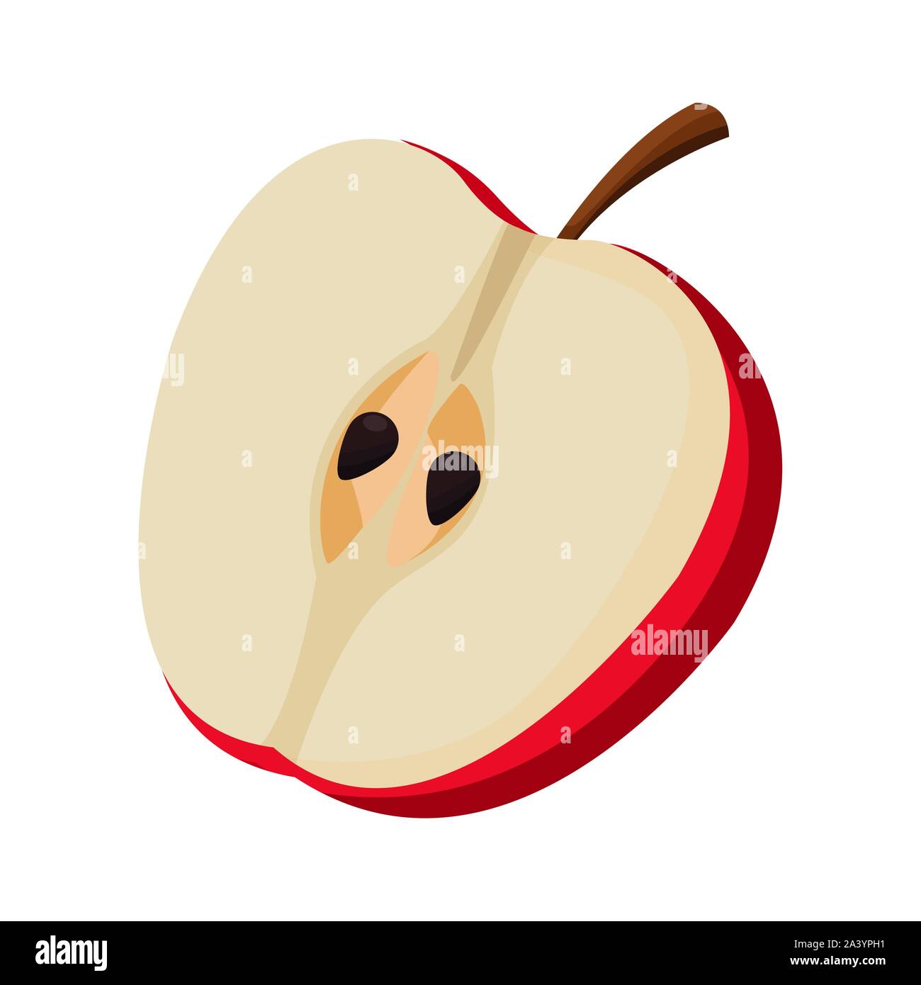 half apple icon image design Stock Vector Image & Art - Alamy