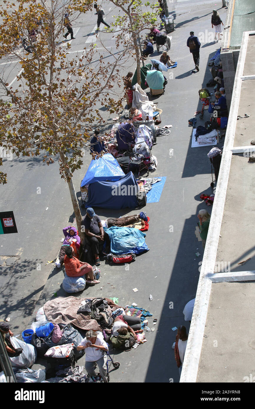 Los Angeles, California, USA. 5th Oct, 2019. Skid Row is an area of ...