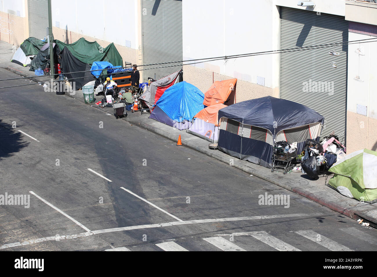 Los Angeles, California, USA. 5th Oct, 2019. Skid Row is an area of ...