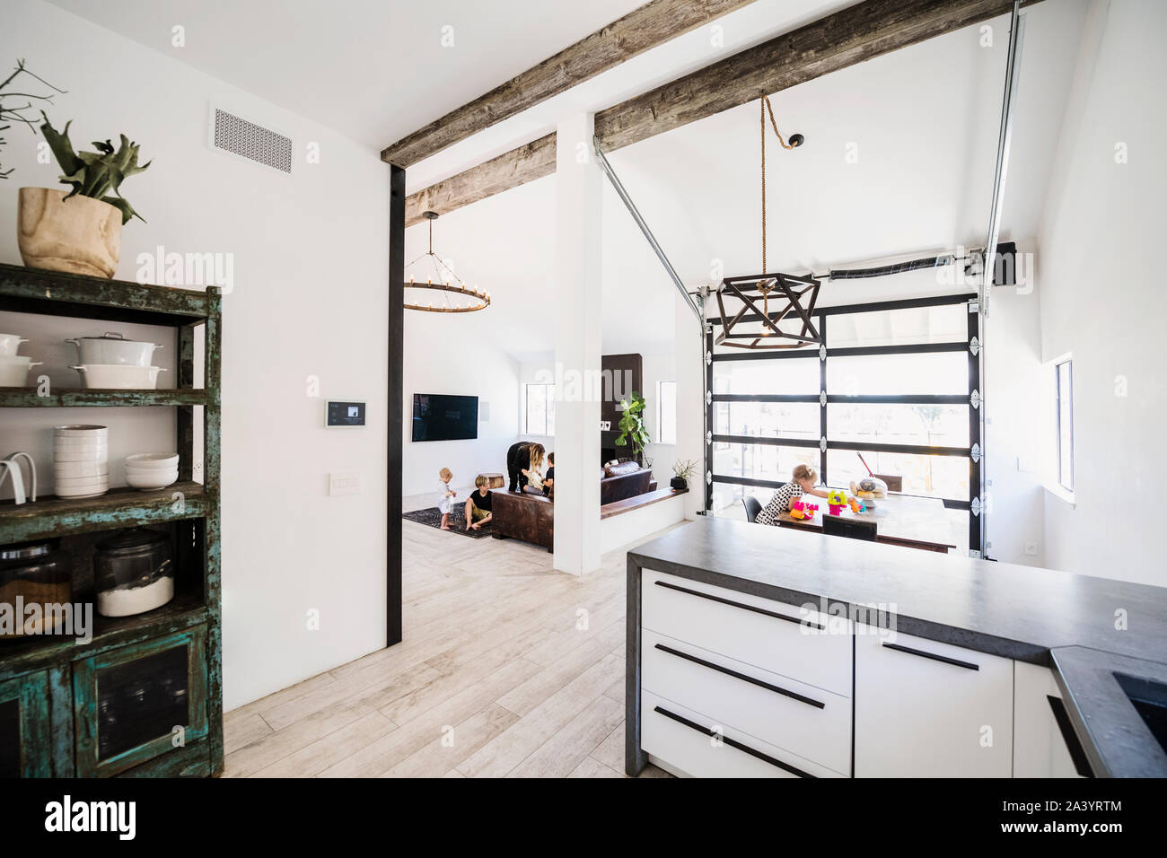 Open living home roof interior hi-res stock photography and images - Alamy