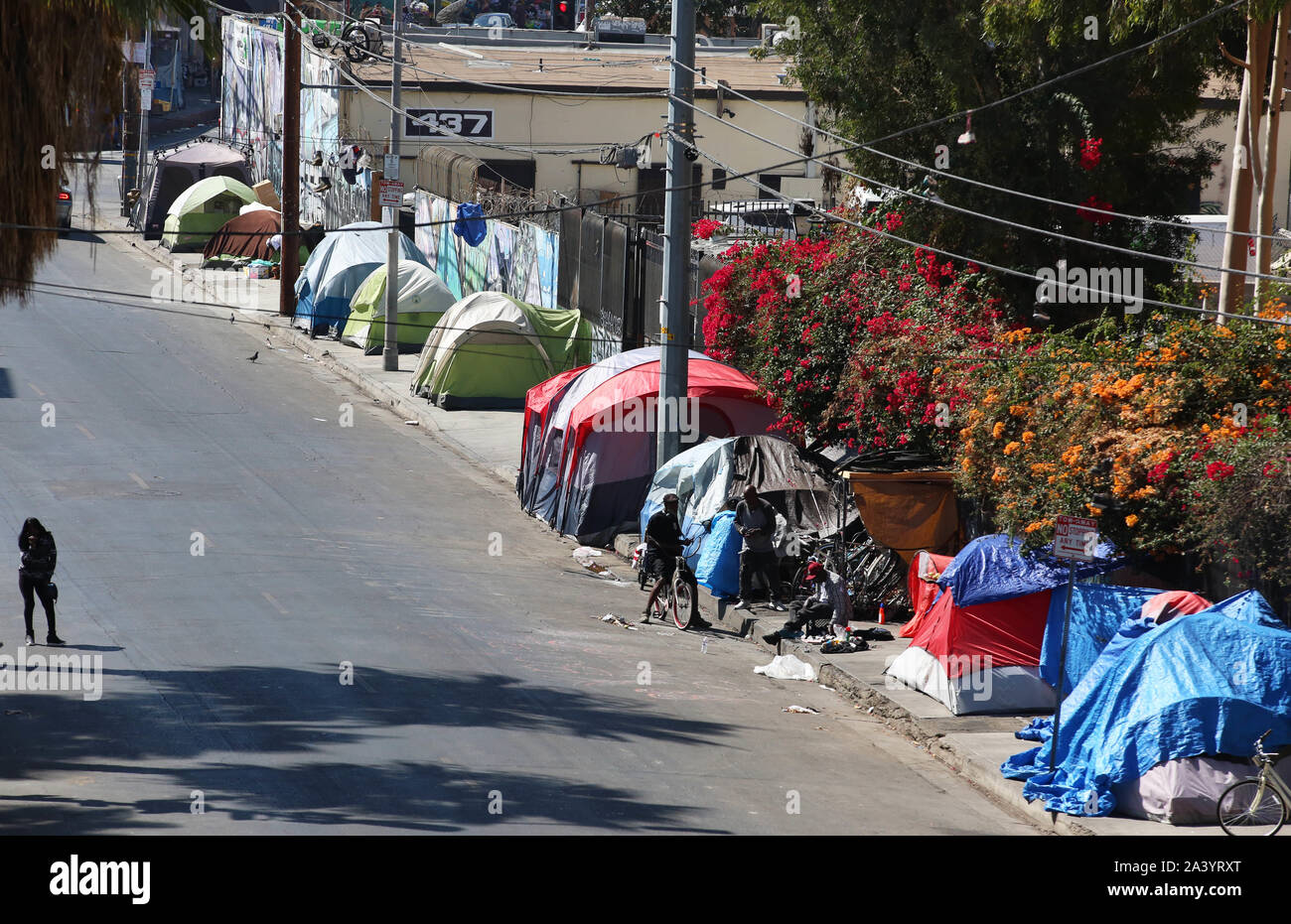 Los Angeles, California, USA. 5th Oct, 2019. Skid Row is an area of ...