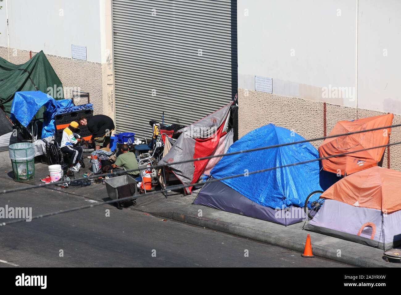 Los Angeles, California, USA. 5th Oct, 2019. Skid Row is an area of ...