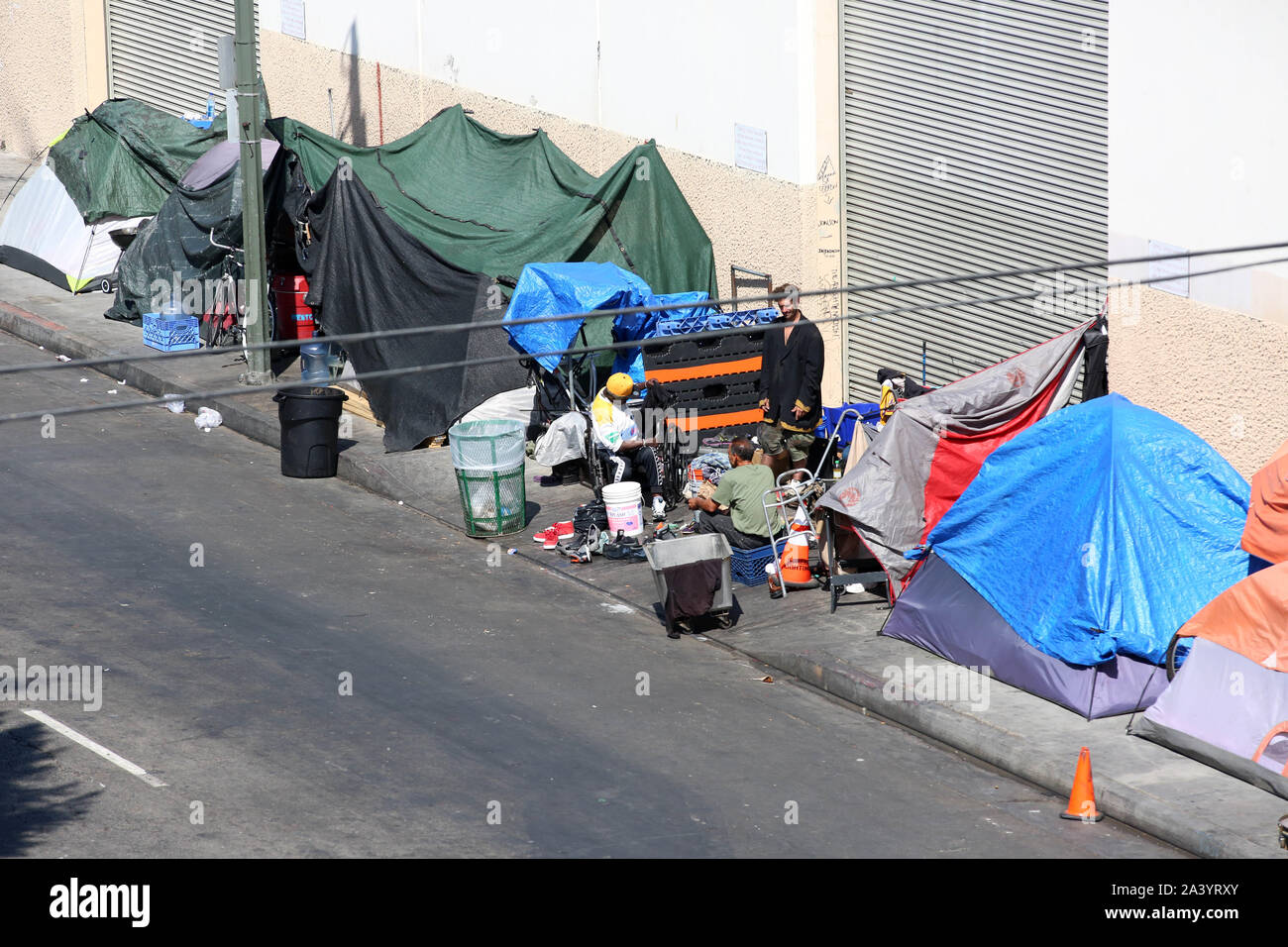Los Angeles, California, USA. 5th Oct, 2019. Skid Row is an area of ...