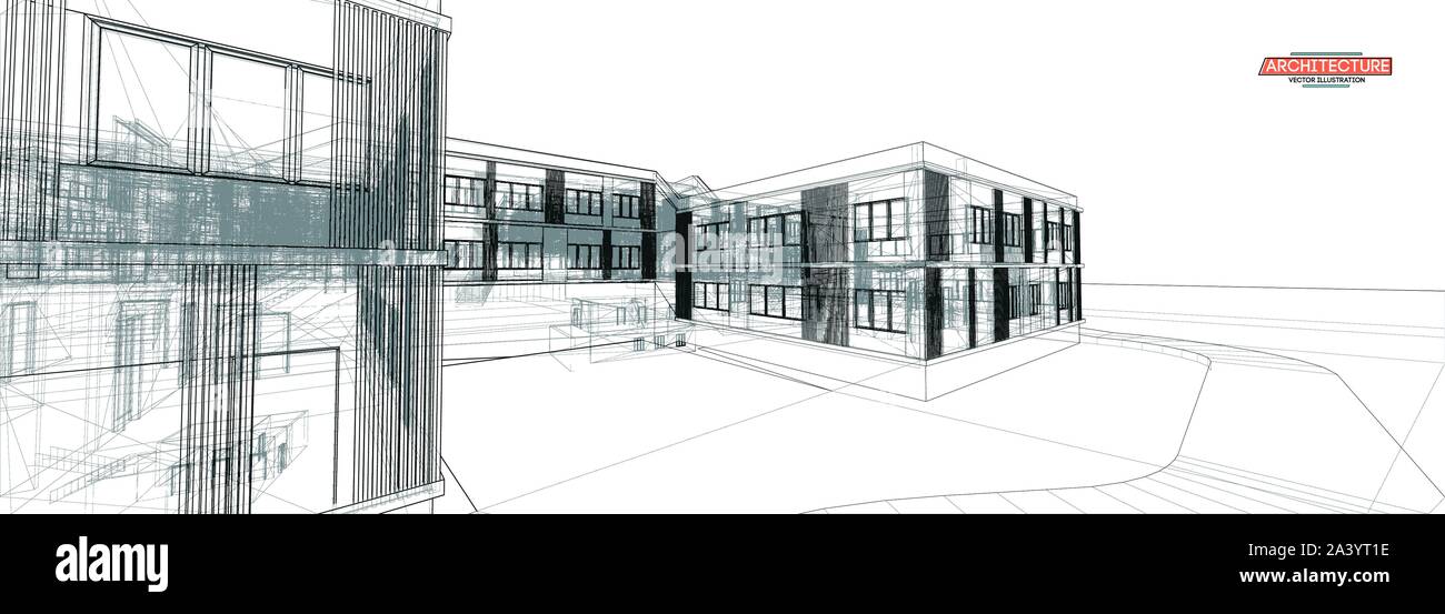 Architecture, great design for any purposes. 3d illustration ...