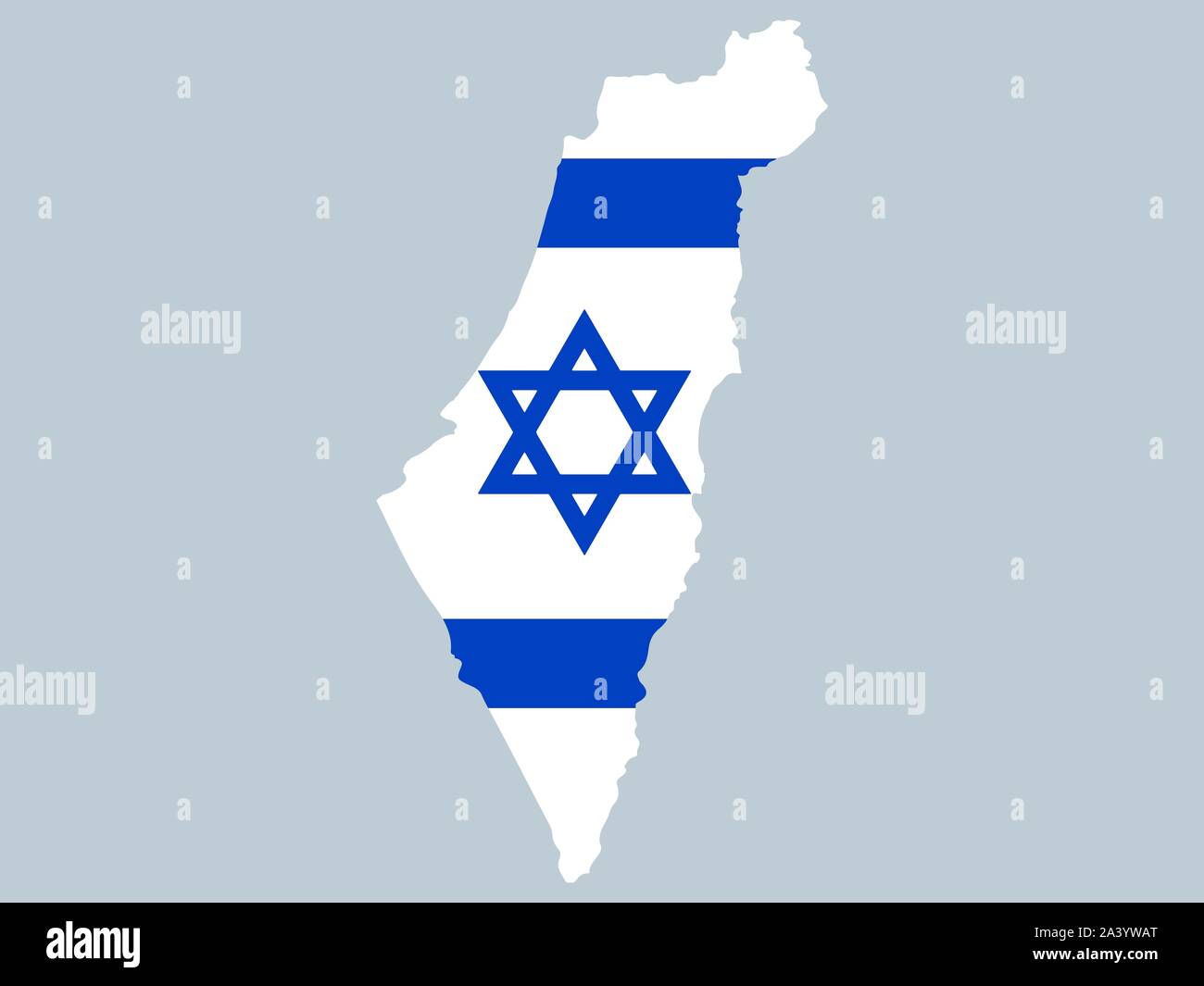 Map Of Israel With Flag Eps10 Vector Illustration Stock Vector Image