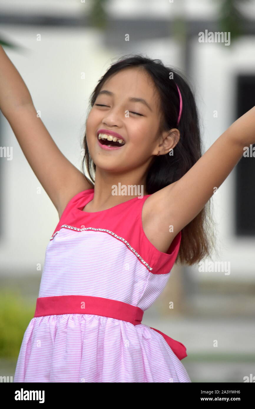 Teenager Girl And Freedom Stock Photo - Alamy