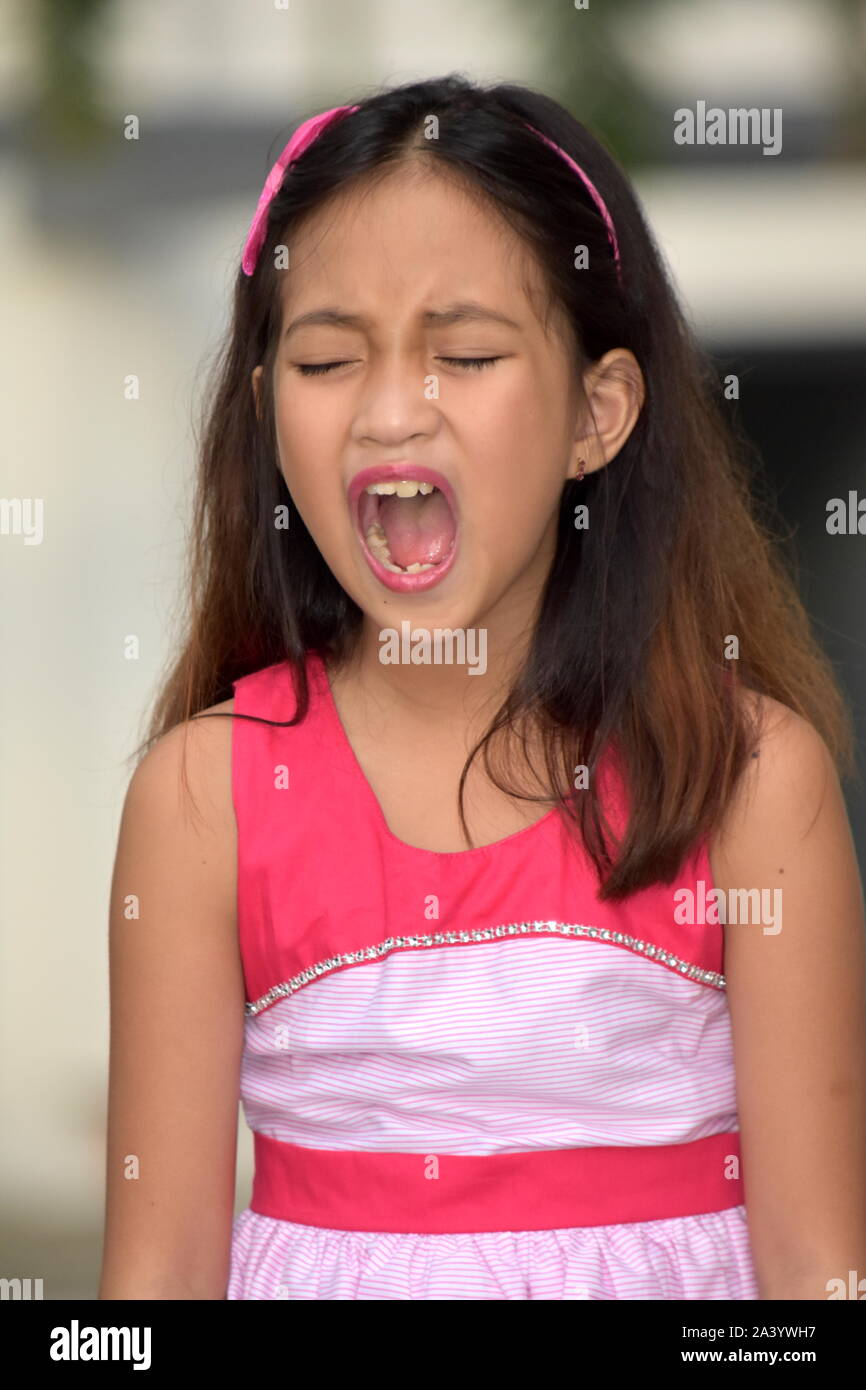 An Upset Female Tween Stock Photo - Alamy