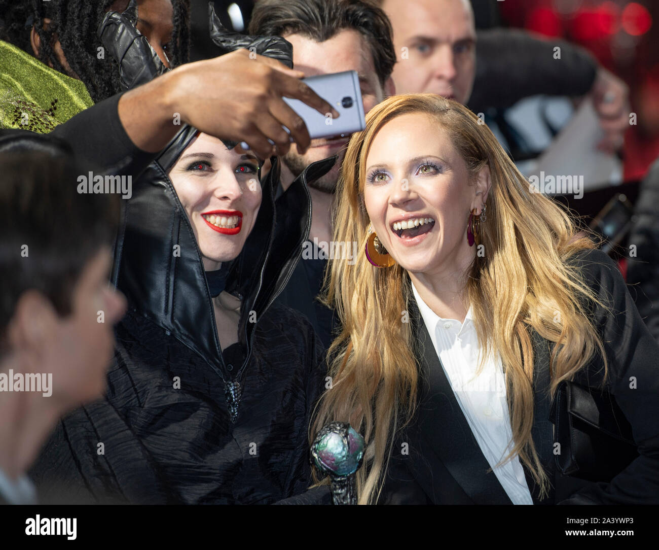 London, UK. 09th Oct, 2019. Juno Temple attends the ‘Maleficent ...