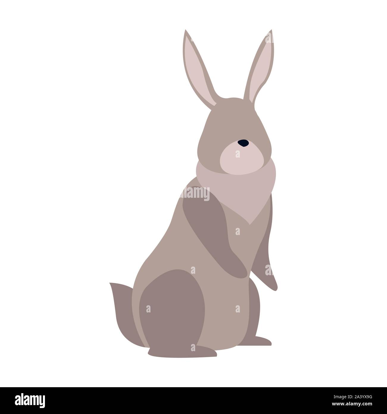 cute rabbit icon, flat design Stock Vector Image & Art - Alamy