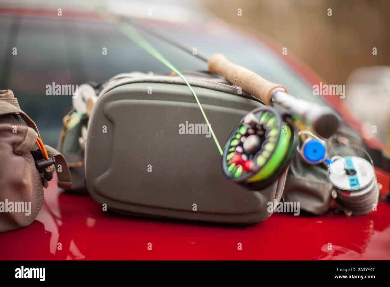 Fishing rod on car hi-res stock photography and images - Alamy