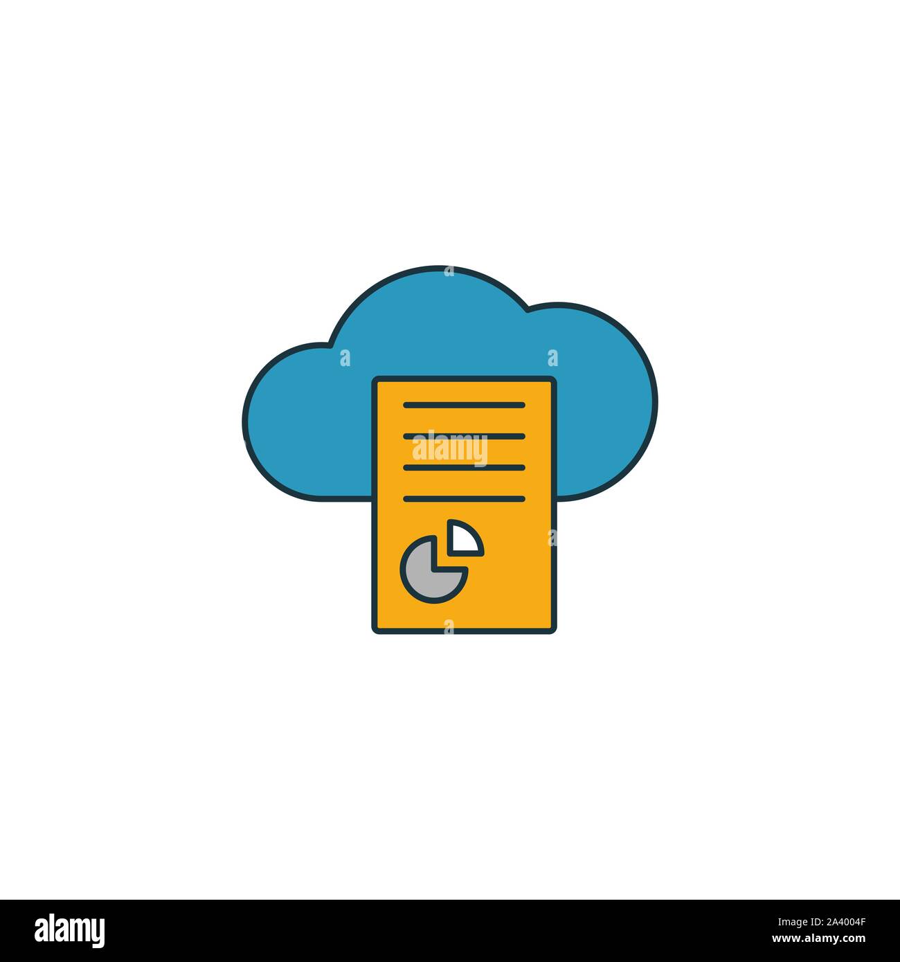 Cloud Report icon. Outline filled creative elemet from big data icons ...