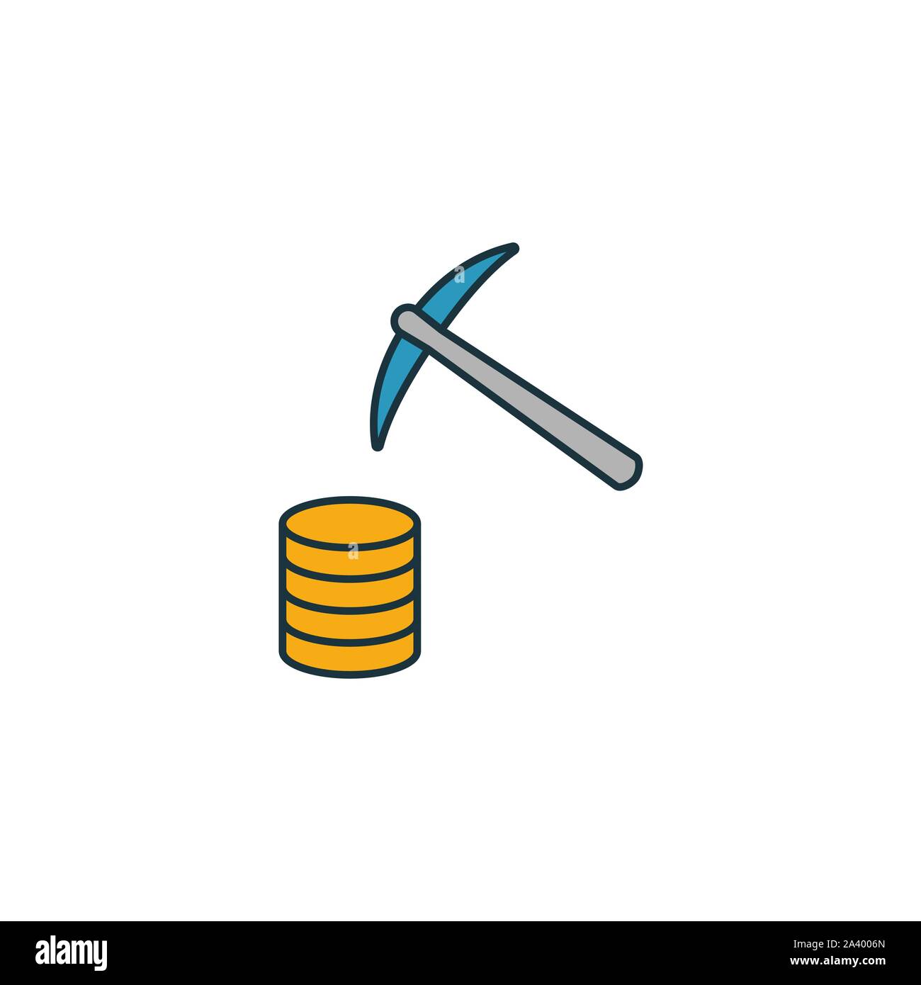 Data Mining icon. Outline filled creative elemet from big data icons ...