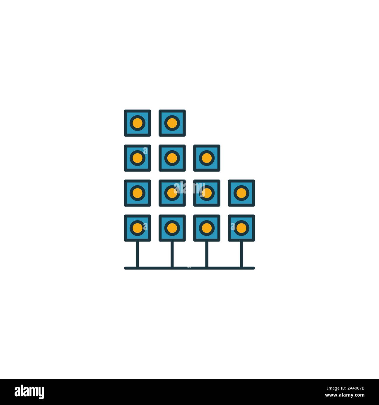 Pattern System icon. Outline filled creative elemet from big data icons ...