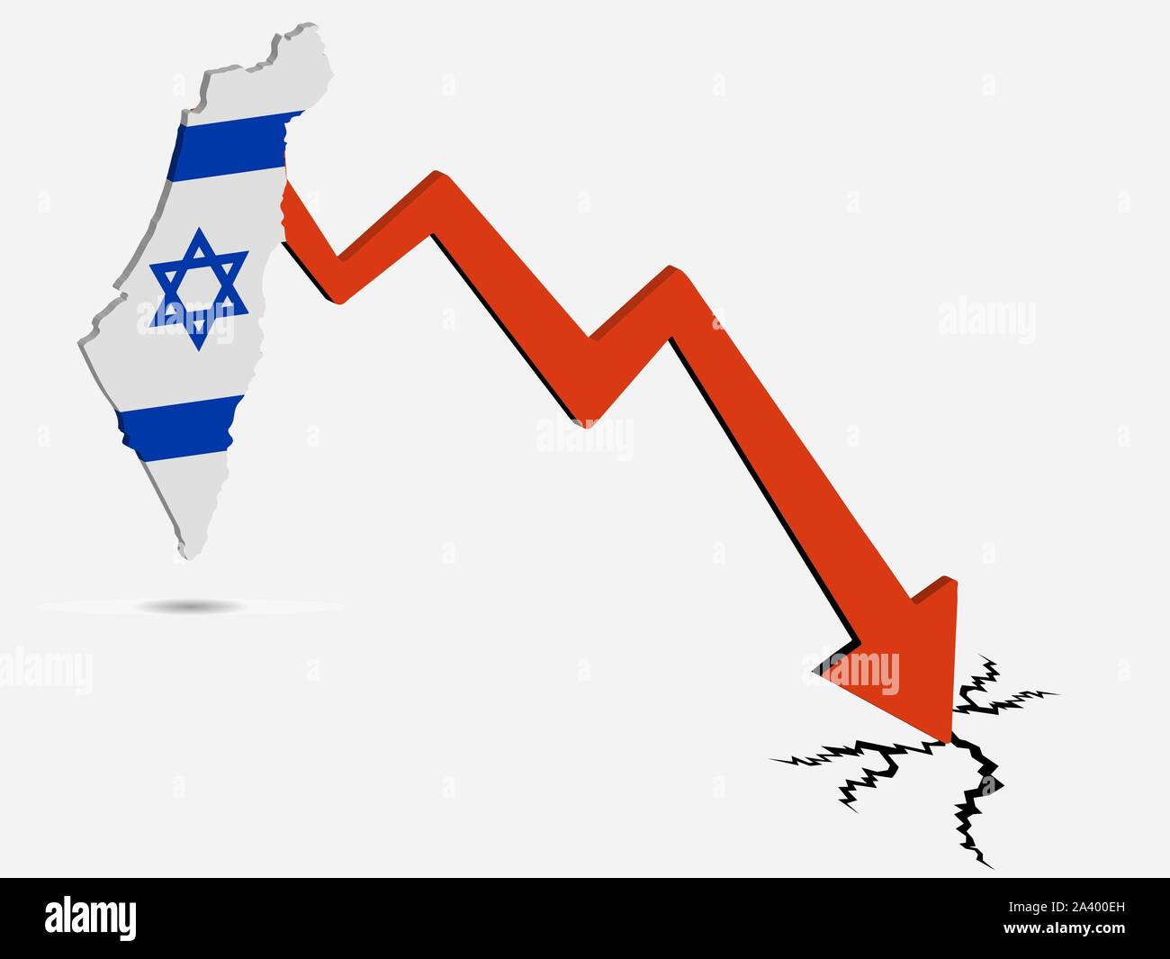 Israel flag cracked Stock Vector Images - Alamy