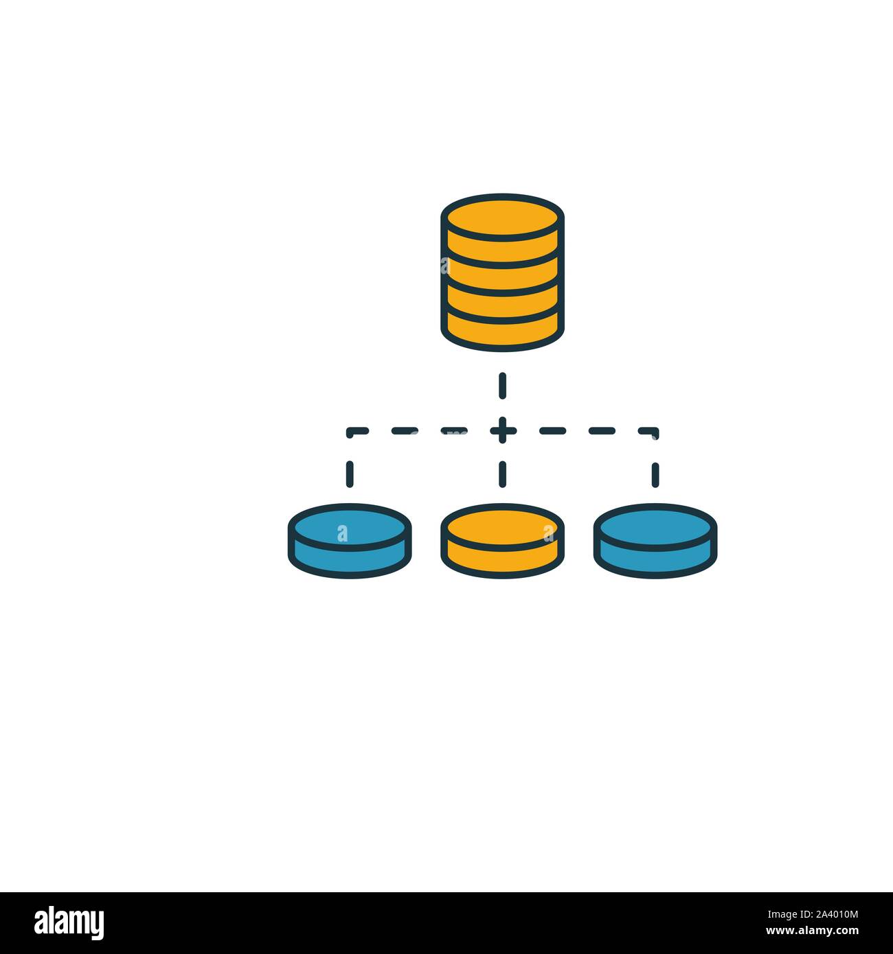 Structured Data icon. Outline filled creative elemet from big data ...