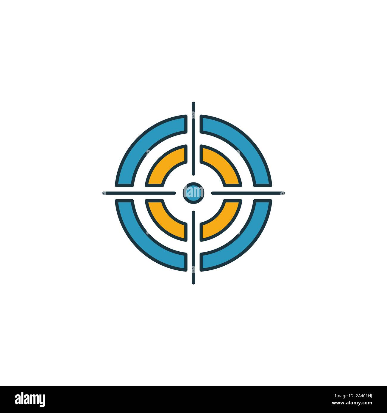 Target icon. Outline filled creative elemet from business icons ...