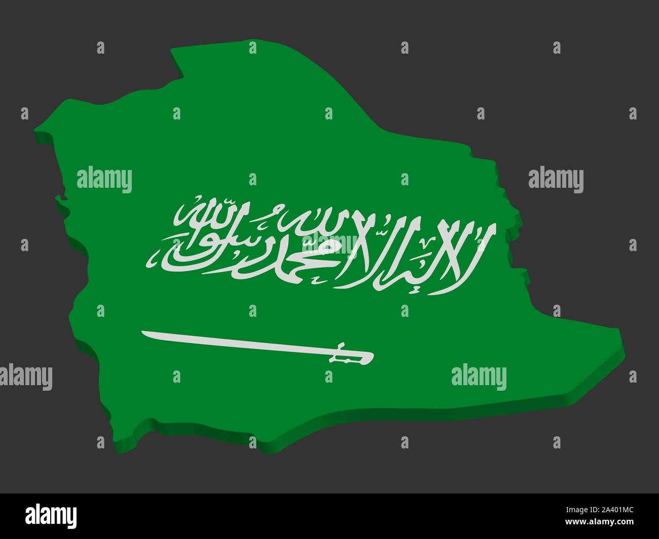 Map of Saudi Arabia with flag 3d , eps10 vector Stock Vector Image ...