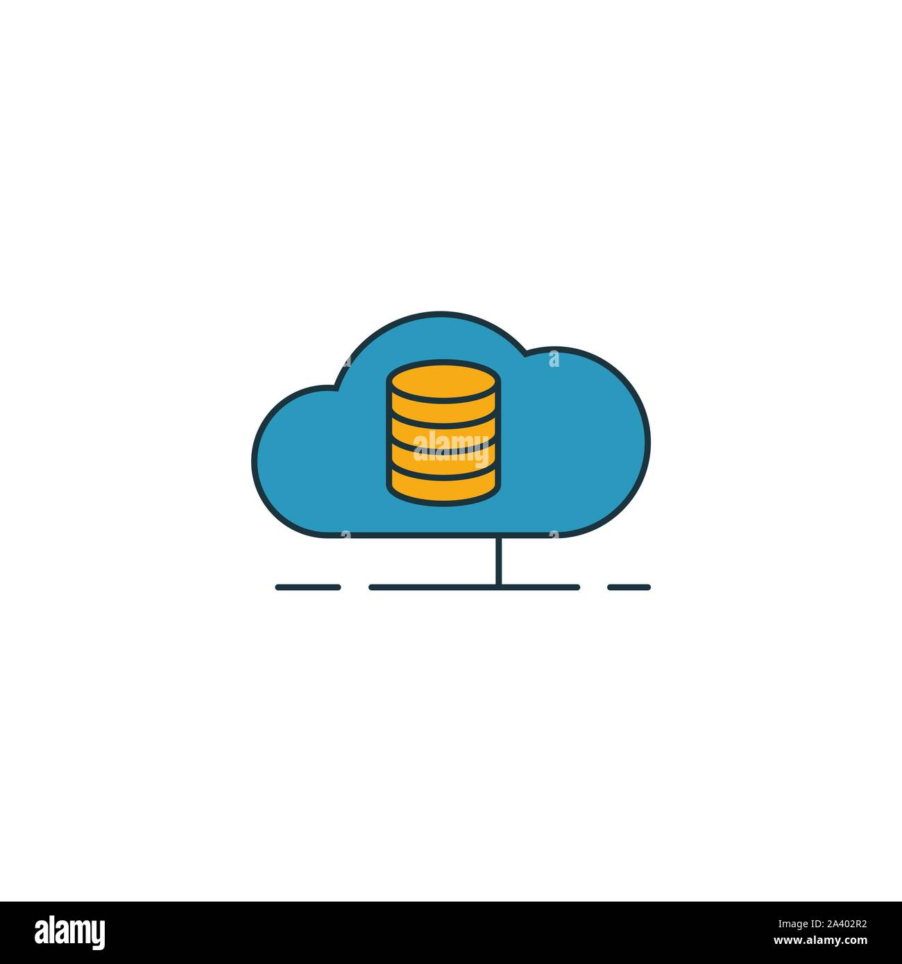 Cloud Database icon. Outline filled creative elemet from big data icons ...