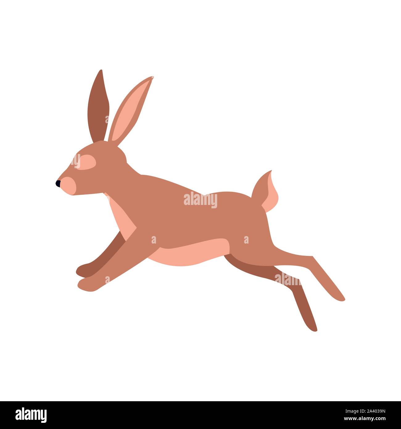 cartoon rabbit jumping icon, flat design Stock Vector Image & Art - Alamy