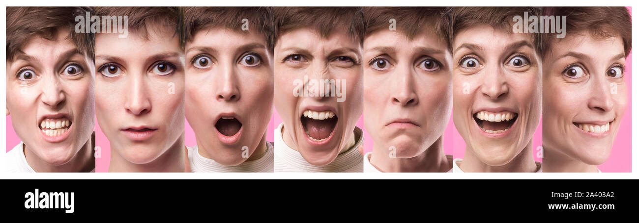 Emotions collage hi-res stock photography and images - Alamy