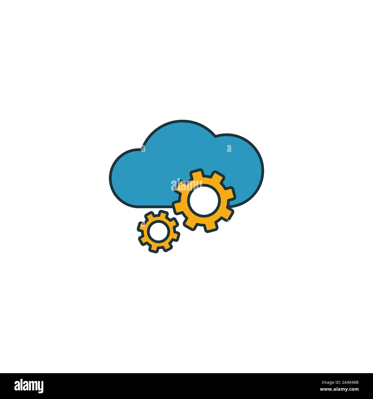 Cloud Management icon. Outline filled creative elemet from big data ...