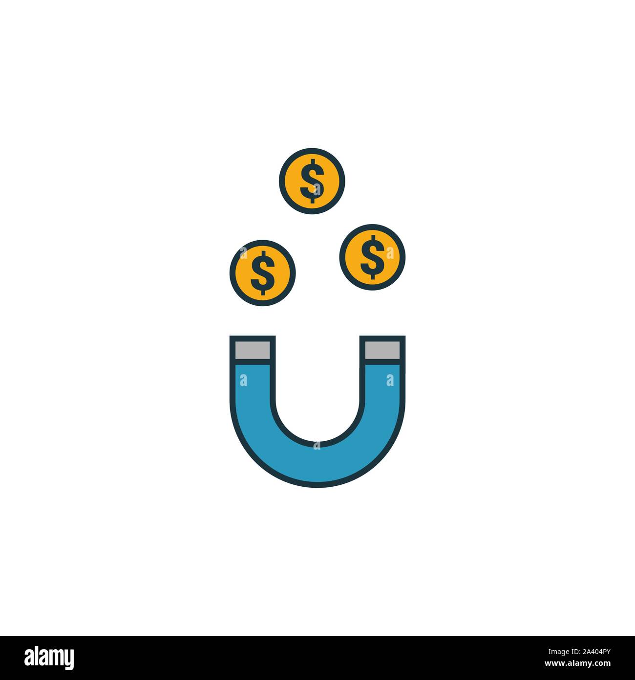 Investment icon. Outline filled creative elemet from business icons ...