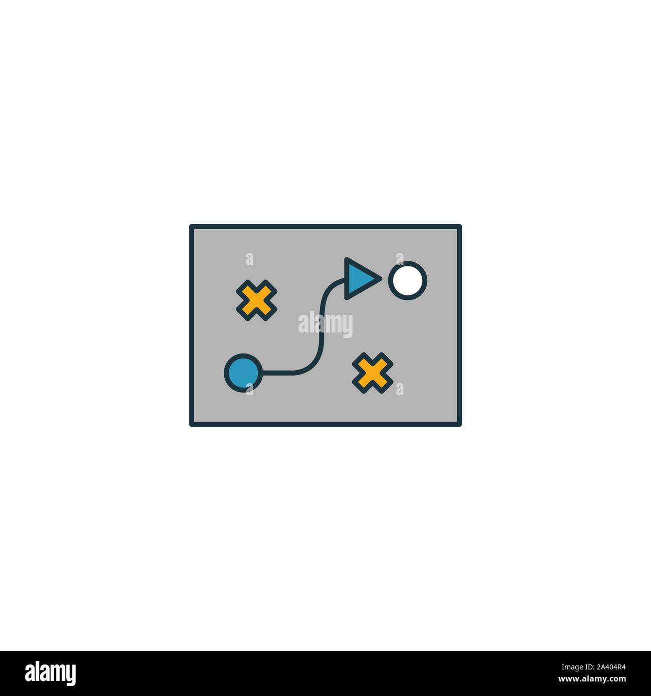Strategy icon. Outline filled creative elemet from business icons ...