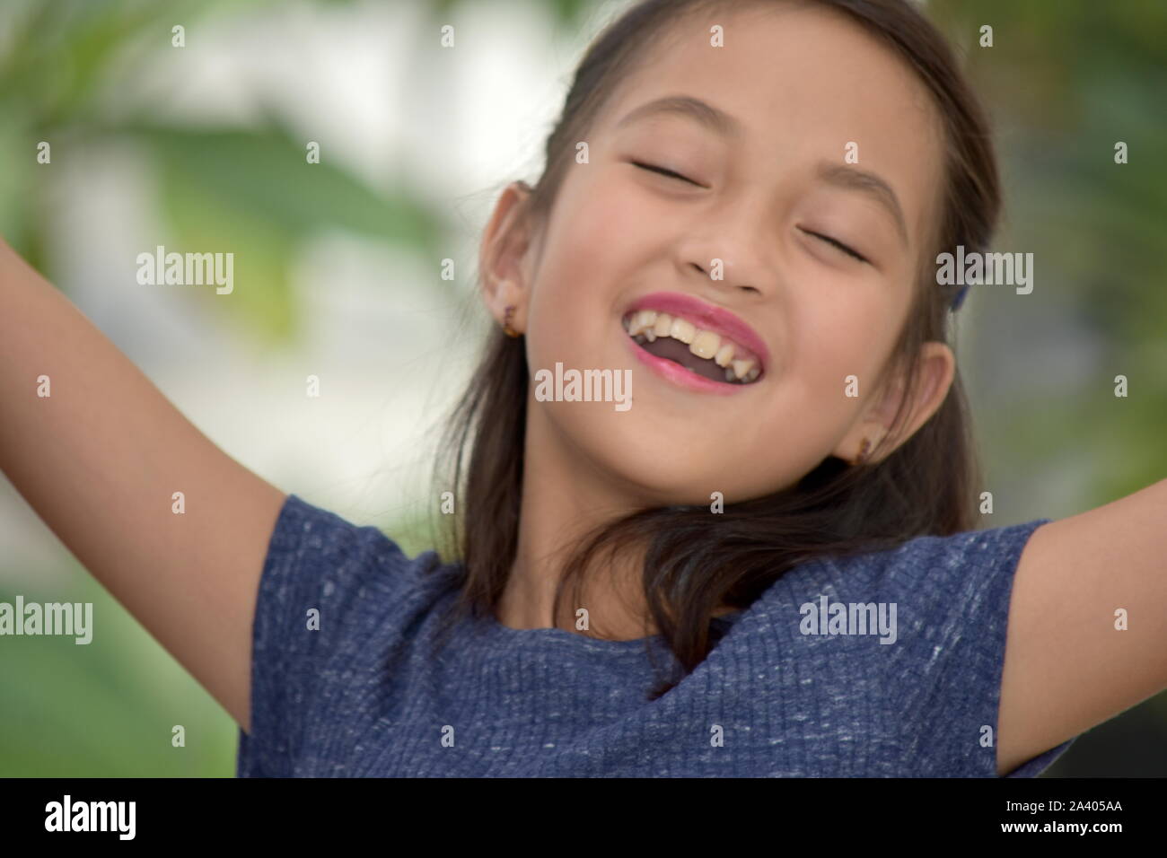 Girl And Freedom Stock Photo - Alamy