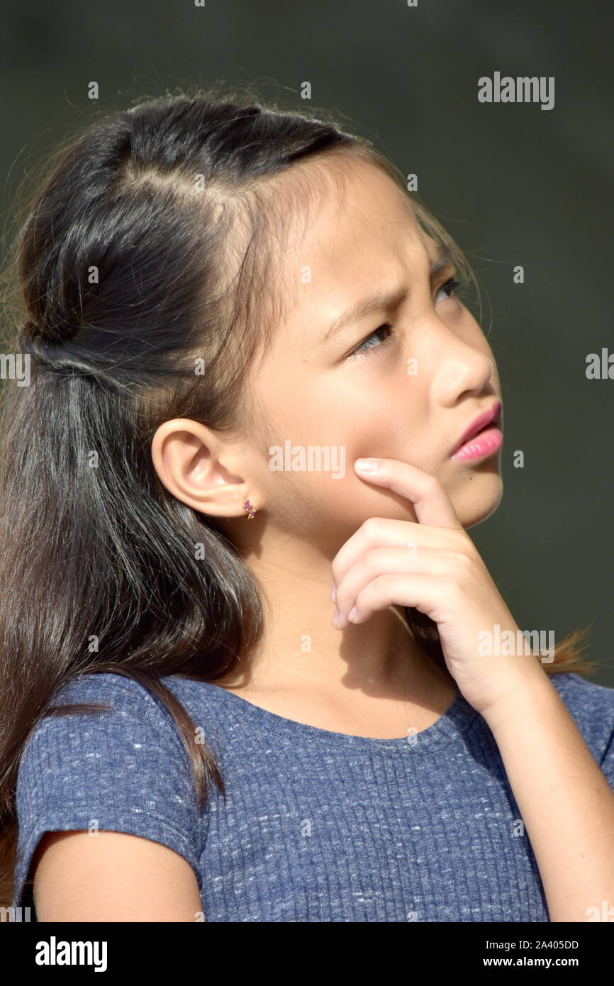 Diverse Girl Thinking Stock Photo - Alamy