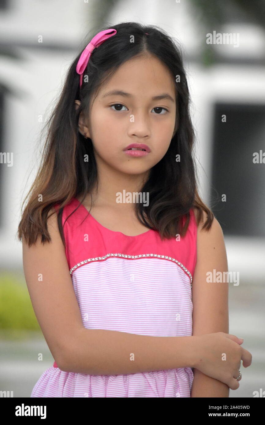 Beautiful Asian Female Waiting Stock Photo - Alamy